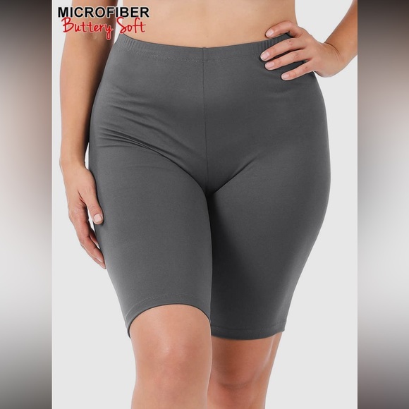 Shorts | 31 Womens Ash Grey Microfiber Biker Shorts | Poshmark